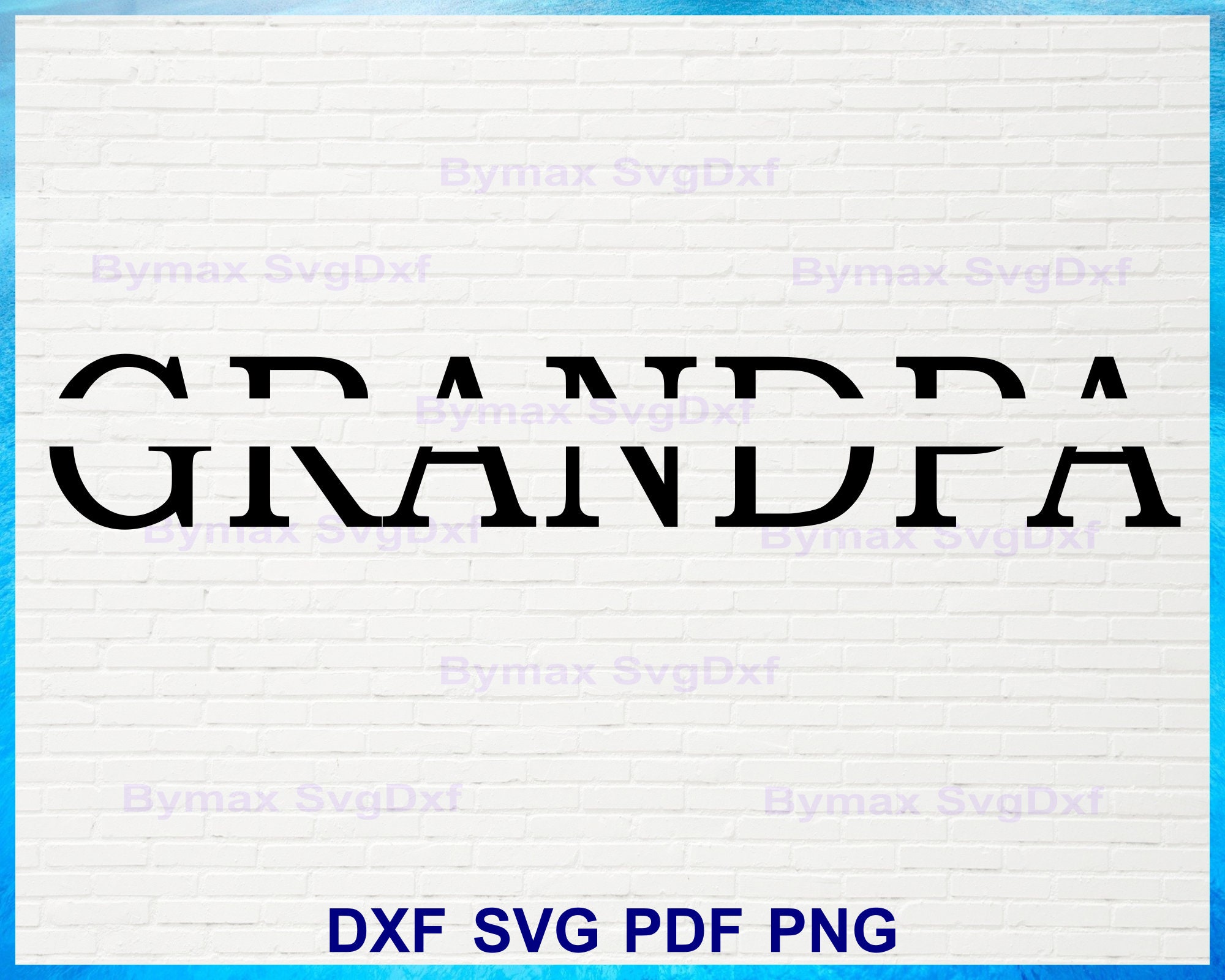 Grandpa Svg Split Name Frame Svg DIY Grandpa Gift Svg Svg - Etsy