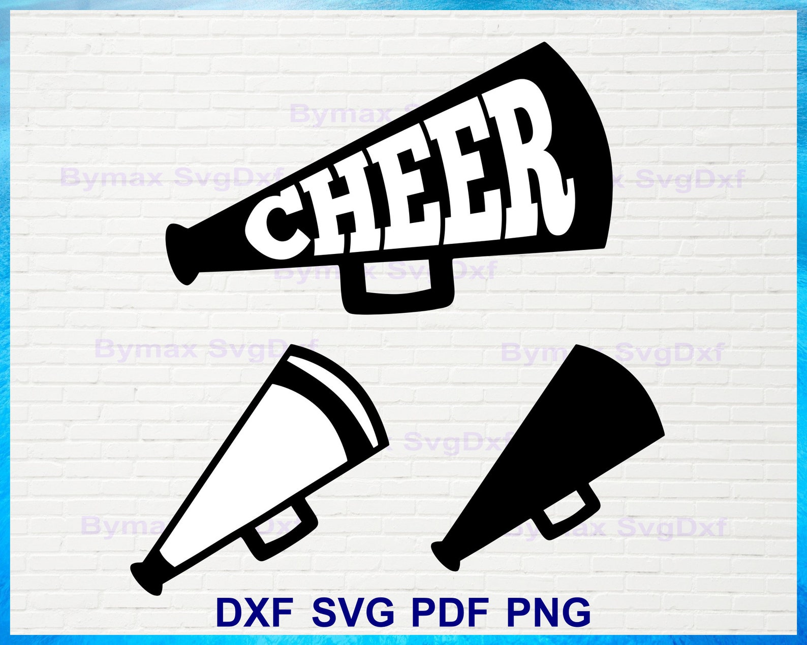 Cheerleading Svg, Bullhorn Svg, Png Clip Art, Printable, Svg Bundle ...