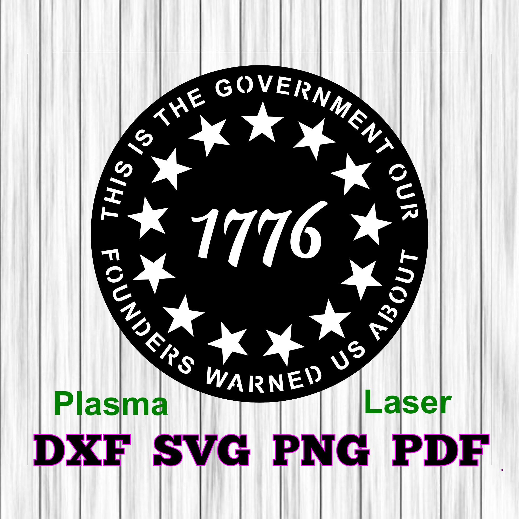 1776 Svg 1776 Dxf Founder Warning DXF DXF for Plasma/laser - Etsy