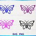 Butterfly Svg, Colored Butterfly Svg, Svg for Circuit Silhouette, Png ...
