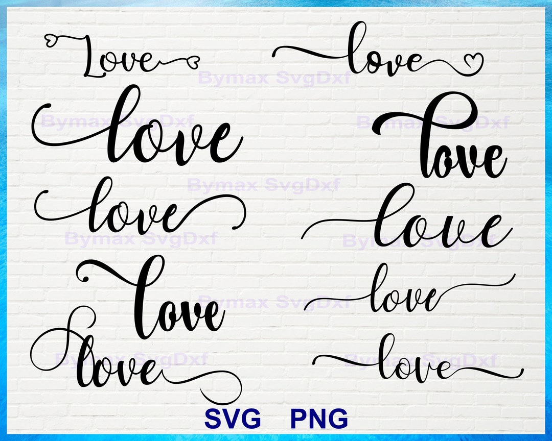 Love Svg, Svg Bundle, Love Word Svg, Fancy Word Love Svg, Decorative ...