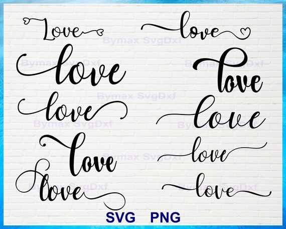 Love Svg Svg Bundle Love Word Svg Fancy Word Love Svg - Etsy
