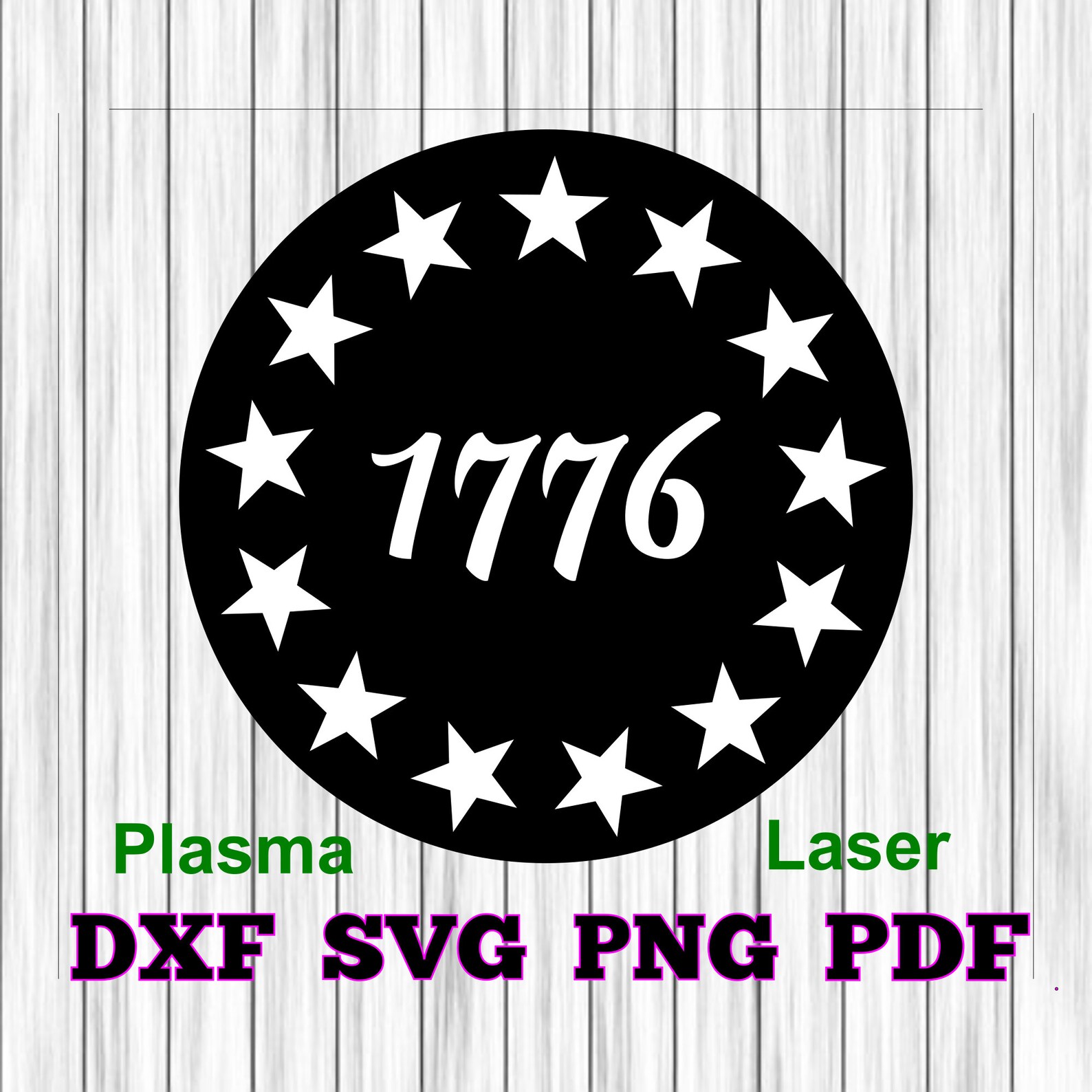 1776 Svg Dxf, 1776 Stars, Circle of Stars Dxf, DXF Metal Cut Files, SVG ...