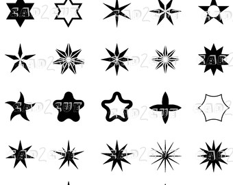 25 X Sun Vector Shapes DWG DXF PDF Digital Download Files | Etsy