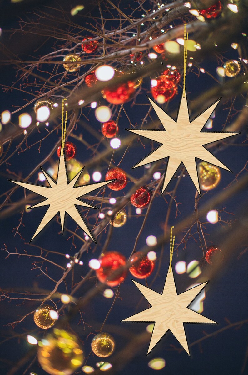 30 X Christmas Star Vector Shapes DWG, DXF PDF Digital Download Files ...