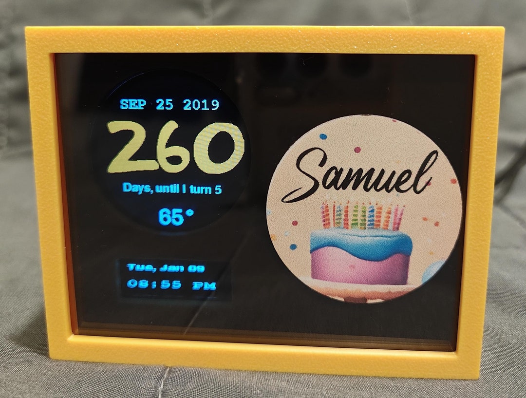 Kids Birthday Countdown Clock (custom Name & Birthdate) - Etsy