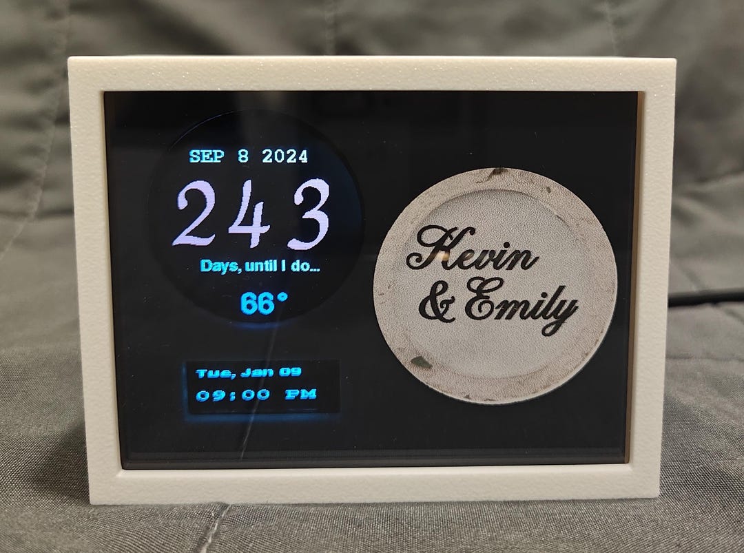 Wedding Day / Anniversary Countdown Clock (custom Name & Wedding Date ...