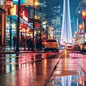 Printable-toronto Night Life , Neon Lights, Bokeh Photography, Abstract ...