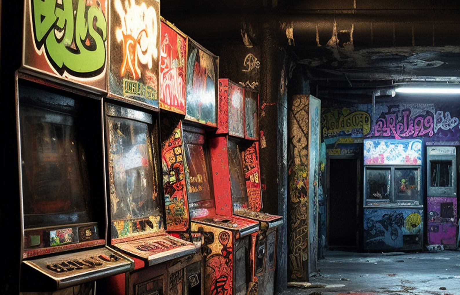 Printable-vintage Arcade3, Man Cave Art Decor, Vibrant Color, Nostagia ...