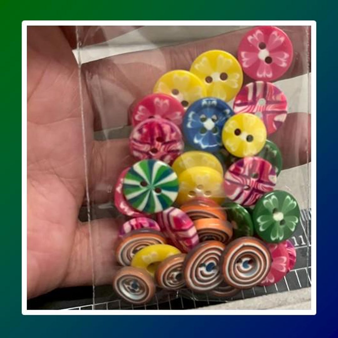 Colorful, Sweet and Cute Candy Flower Buttons, a Total of 32 Pieces in ...