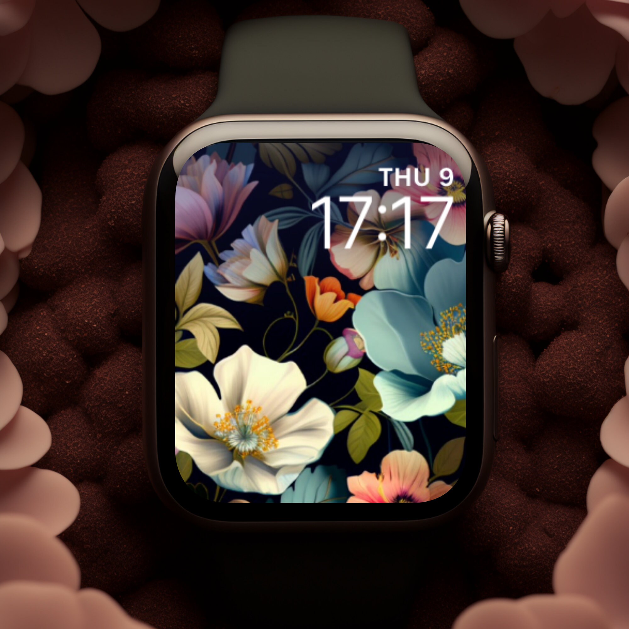 Apple Watch Face, Digital Download, Floral Smart Watch Face, Smart ...