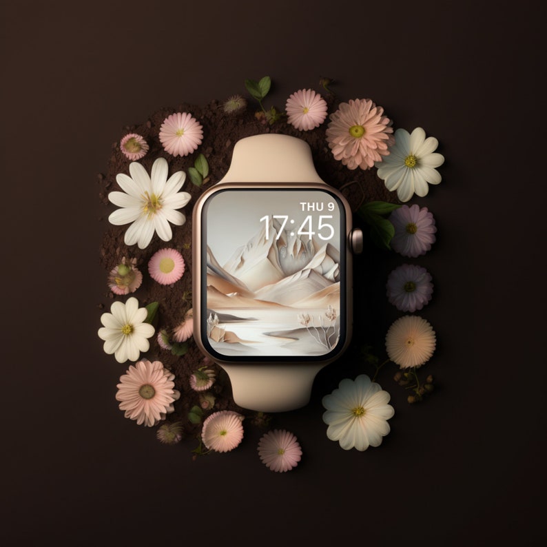 Smart Watch Face, Apple Watch Face, Mountain Wallpaper, Art Watch Face ...