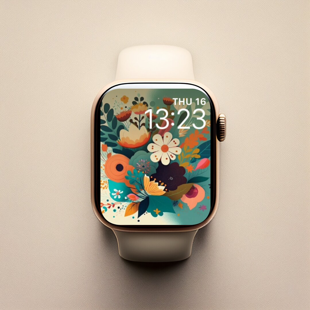 Flowers and Spring Apple Watch Face, Spring Watch Face, Floral Art ...