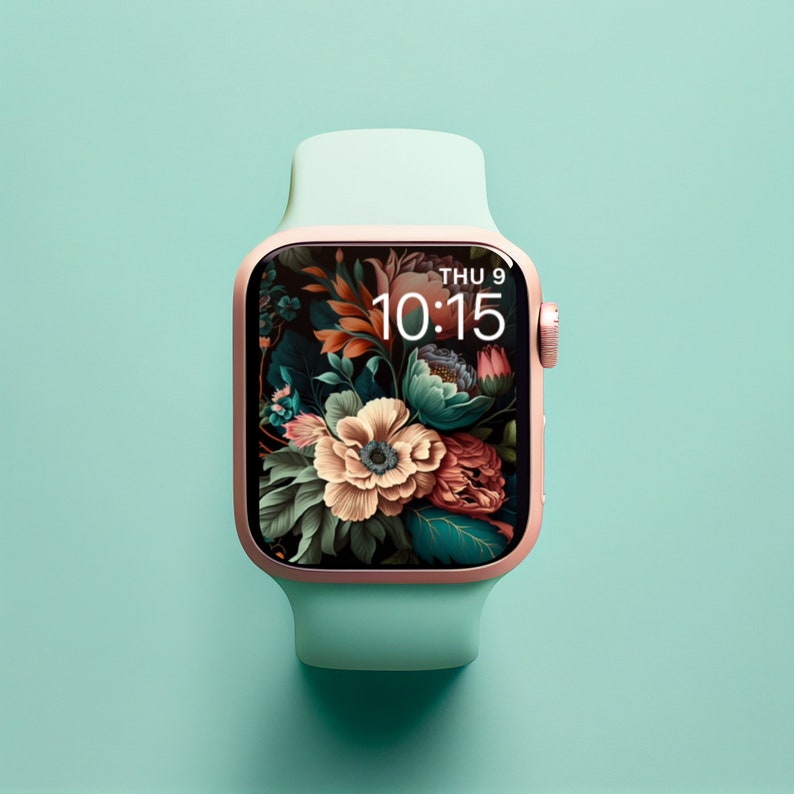 Floral Apple Watch Face, Art for Watch Face Flowers, Flowers Apple ...