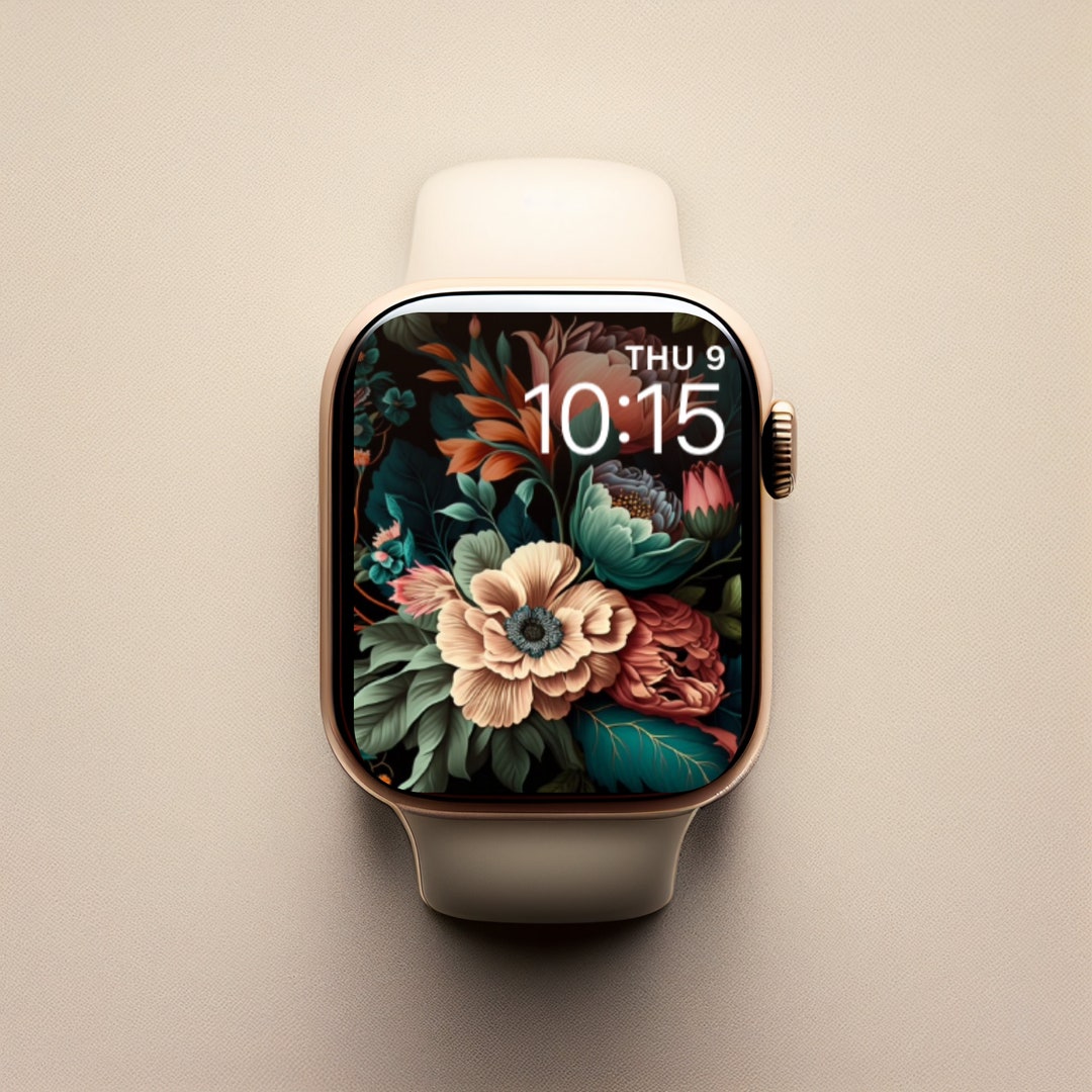 Floral Apple Watch Face, Art for Watch Face Flowers, Flowers Apple ...