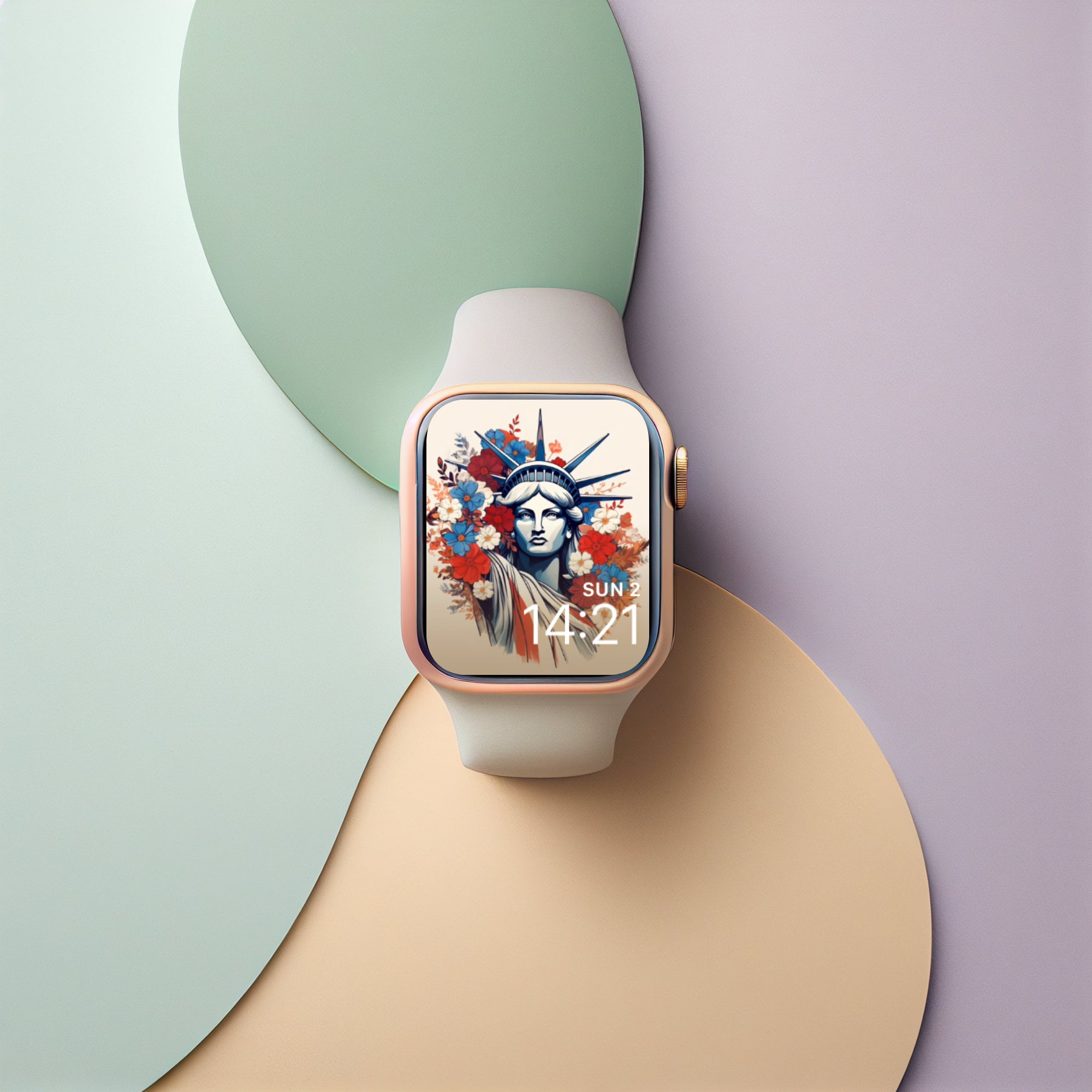 4th of July Watch Face, USA Watch Background, USA Flag Watch Background ...