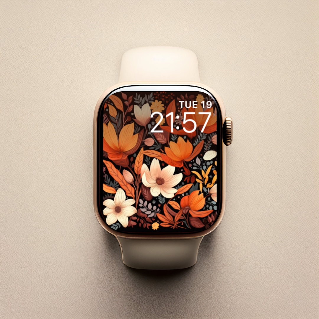 Autumn Watch Face, Floral Watch Face, Apple Watch Background, Watch ...