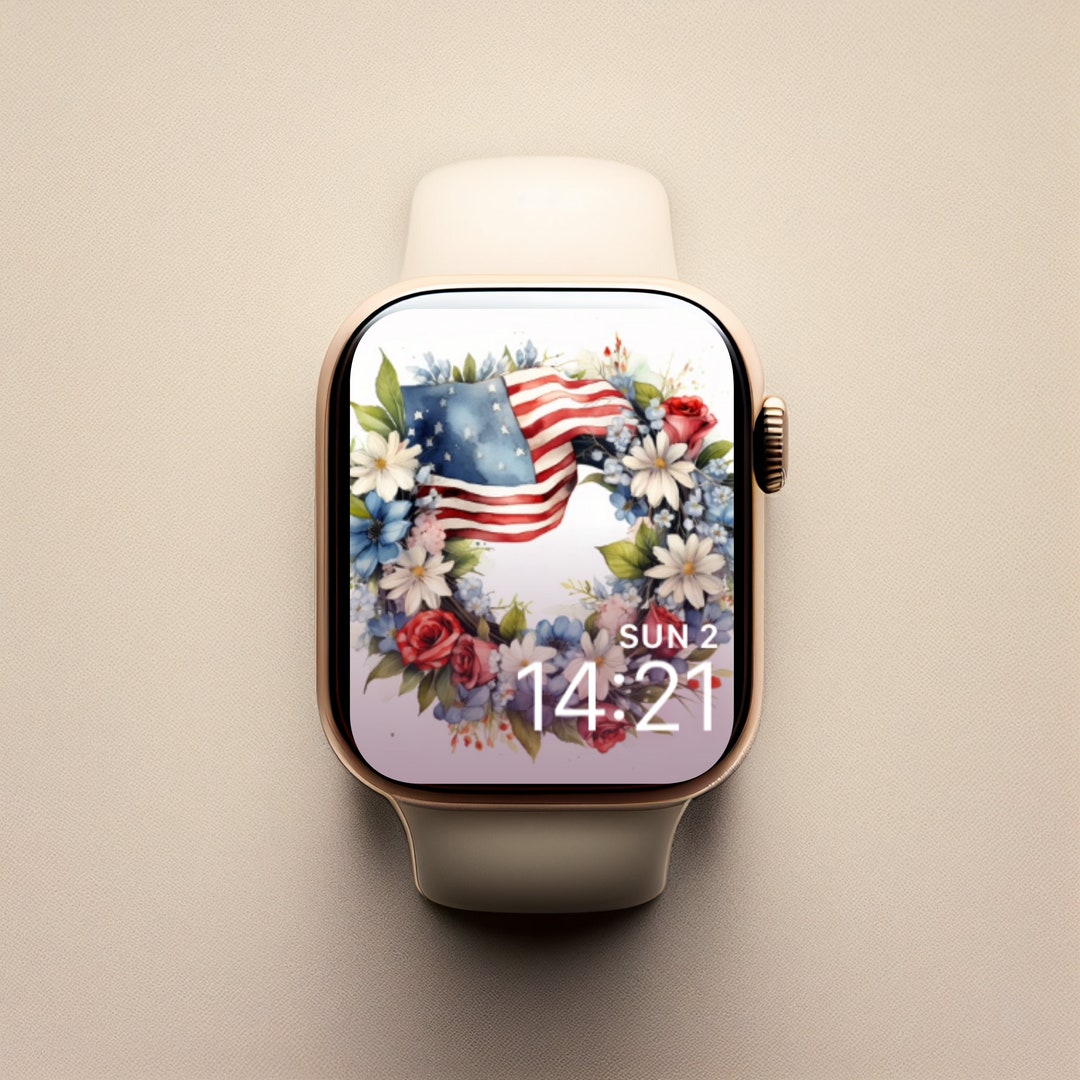 4th of July Watch Face, USA Watch Background, USA Flag Watch Background ...