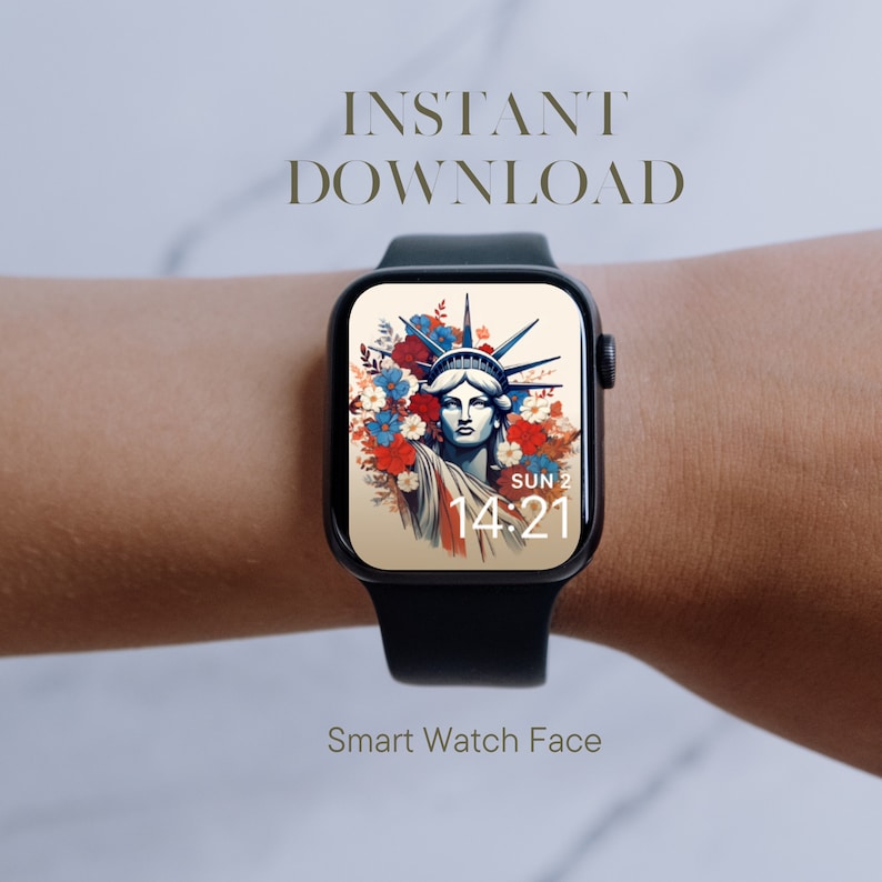 4th of July Watch Face, USA Watch Background, USA Flag Watch Background ...
