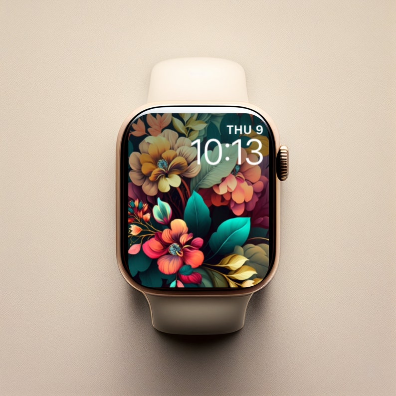Floral Apple Watch Face, Art for Watch Face Flowers, Flowers Apple ...