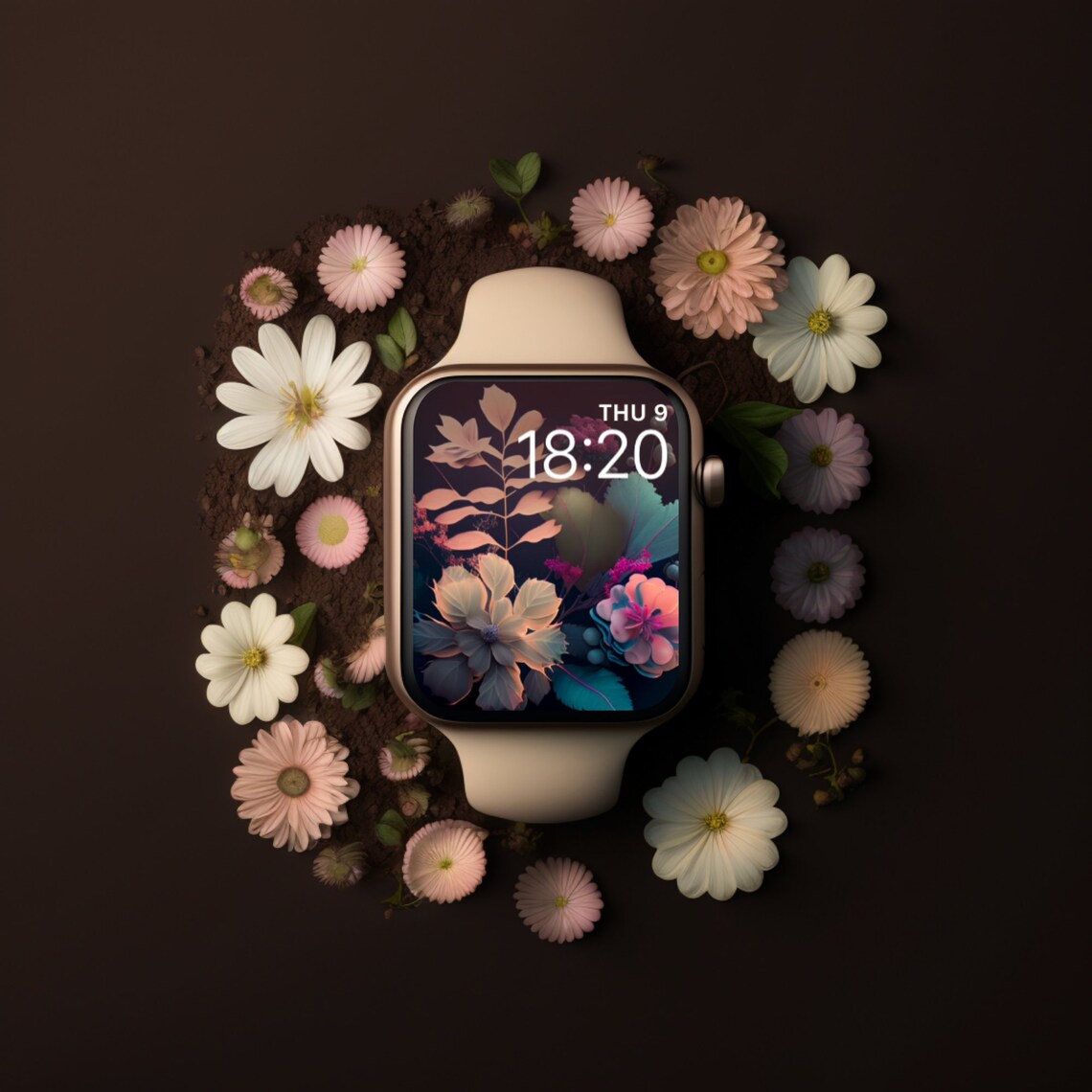 Floral Apple Watch Face Apple Watch Face Digital Download - Etsy