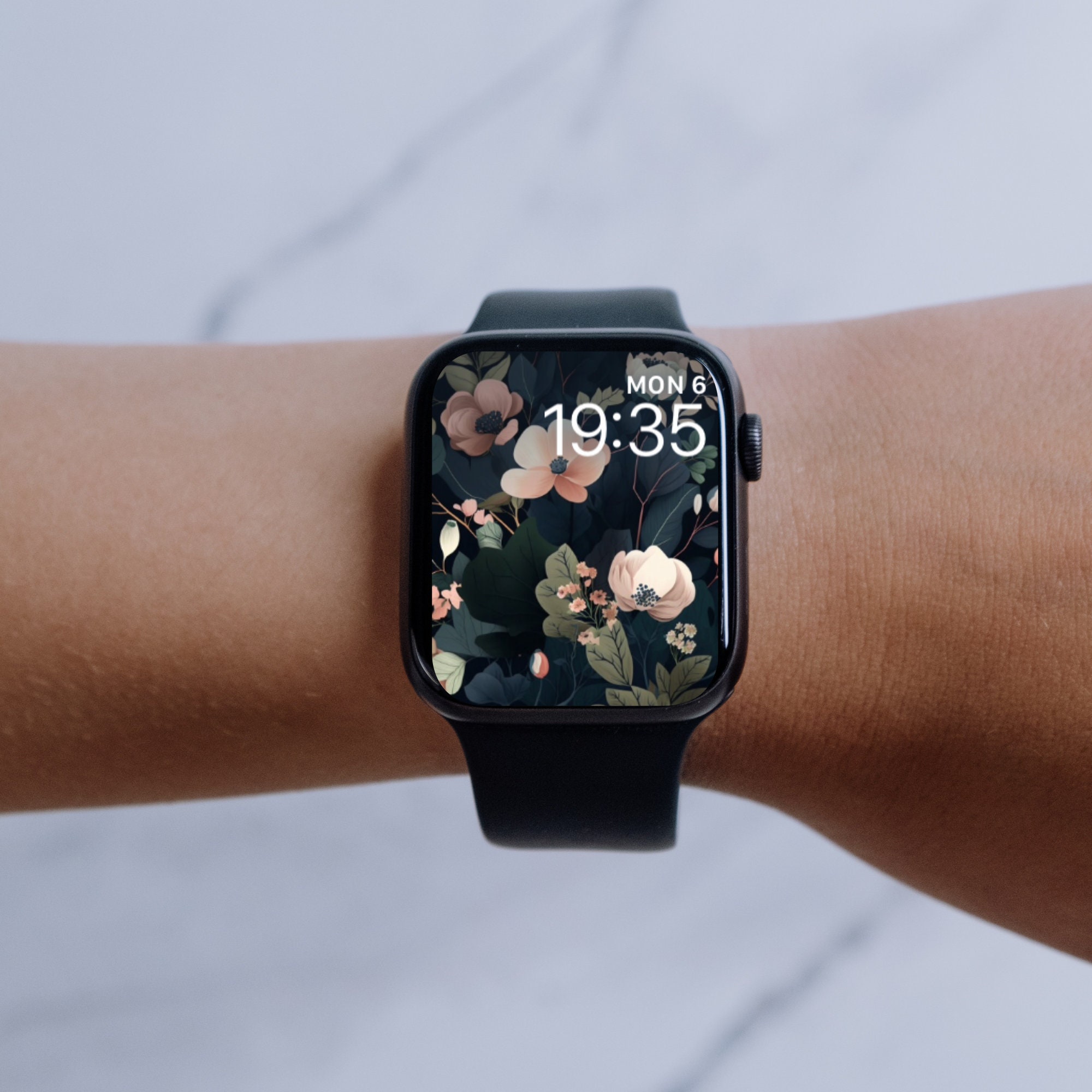 Floral Apple Watch Face, Feminine Watch Face Flowers, Watercolor Apple ...