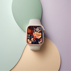 Feminine Watch Face, Autumn Watch Face, Floral Watch Face, Apple Watch ...