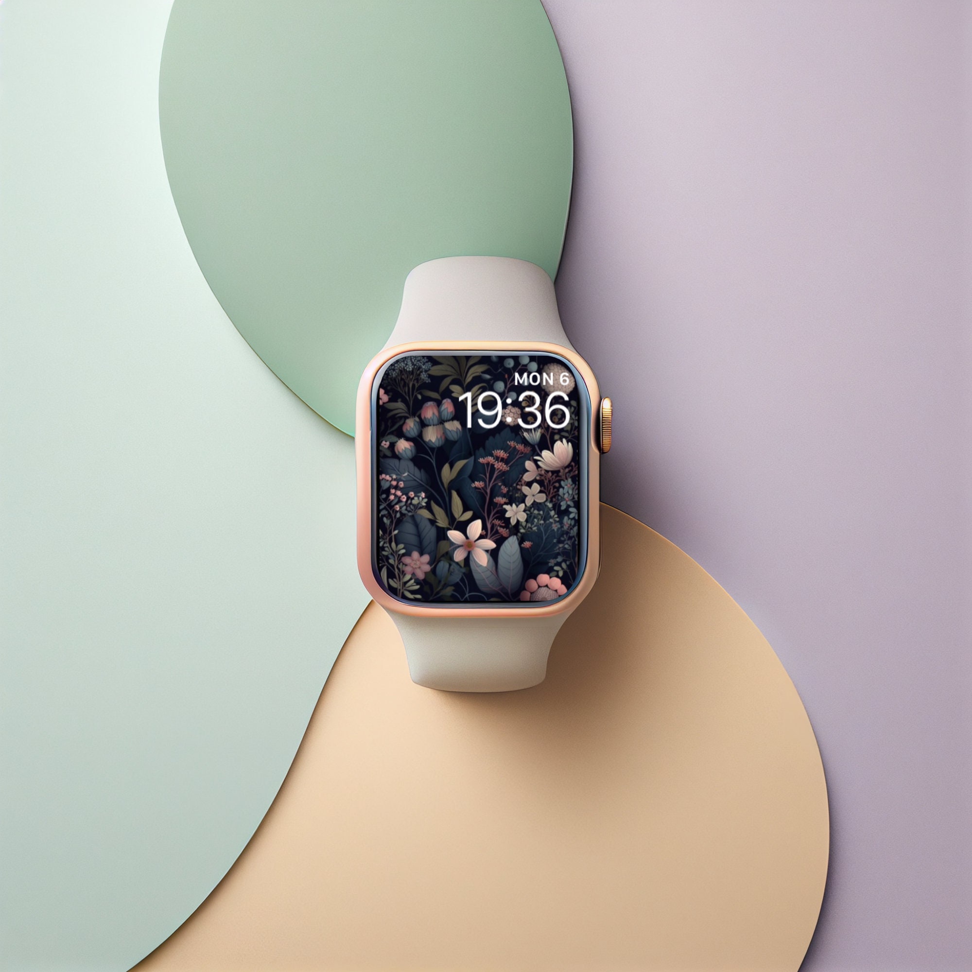 Floral Apple Watch Face, Feminine Watch Face Flowers, Watercolor Apple ...