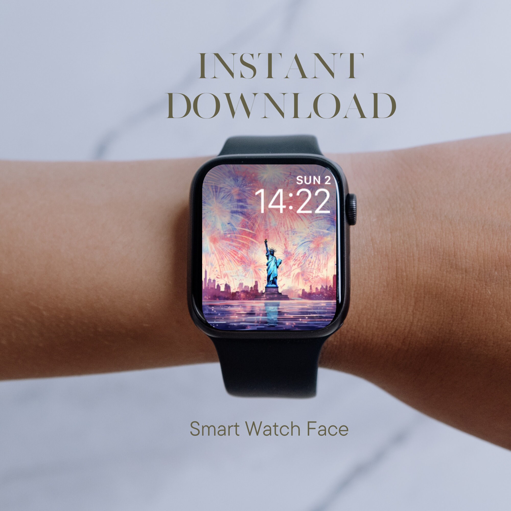 4th of July Watch Face, USA Watch Background, USA Flag Watch Background ...