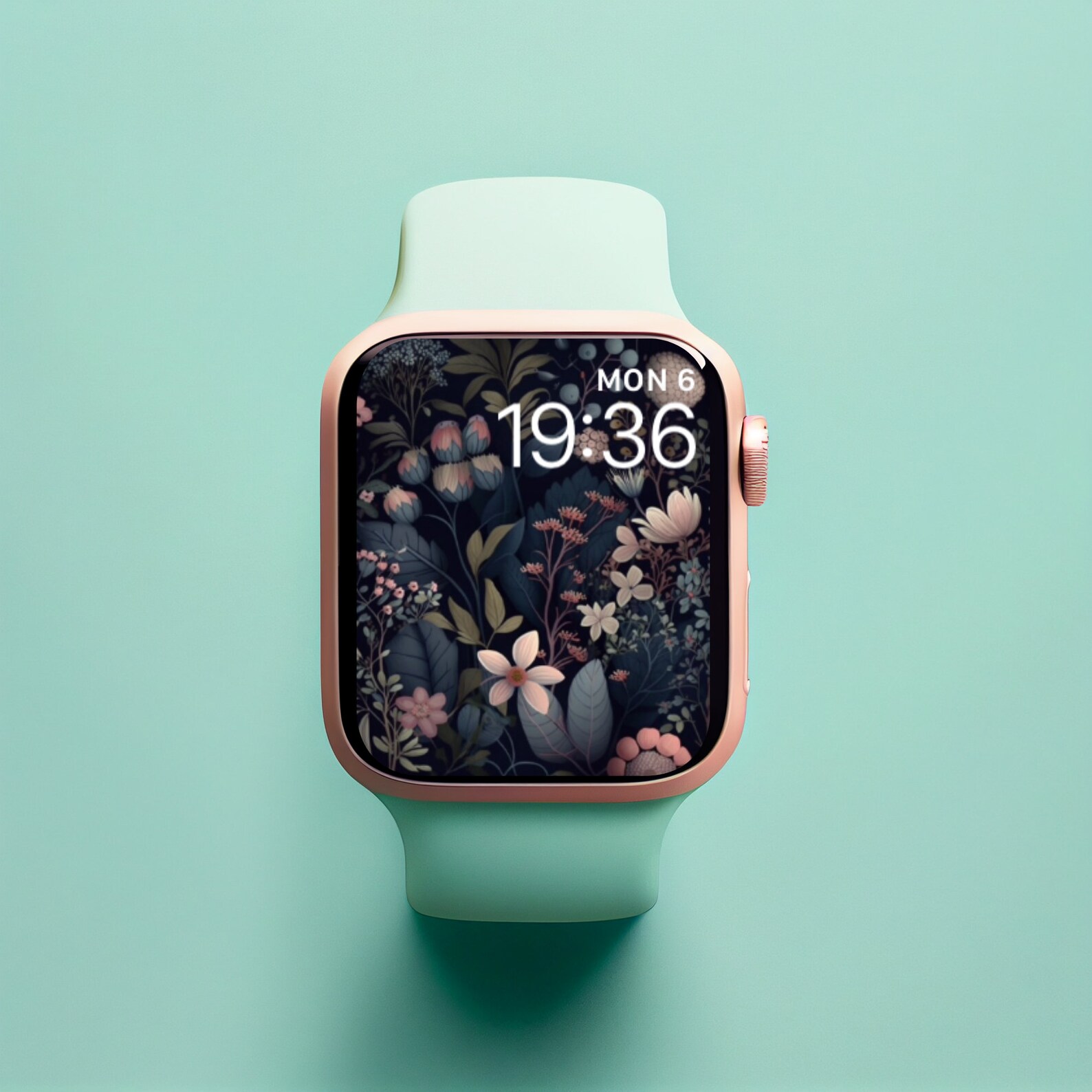 Floral Apple Watch Face, Feminine Watch Face Flowers, Watercolor Apple ...
