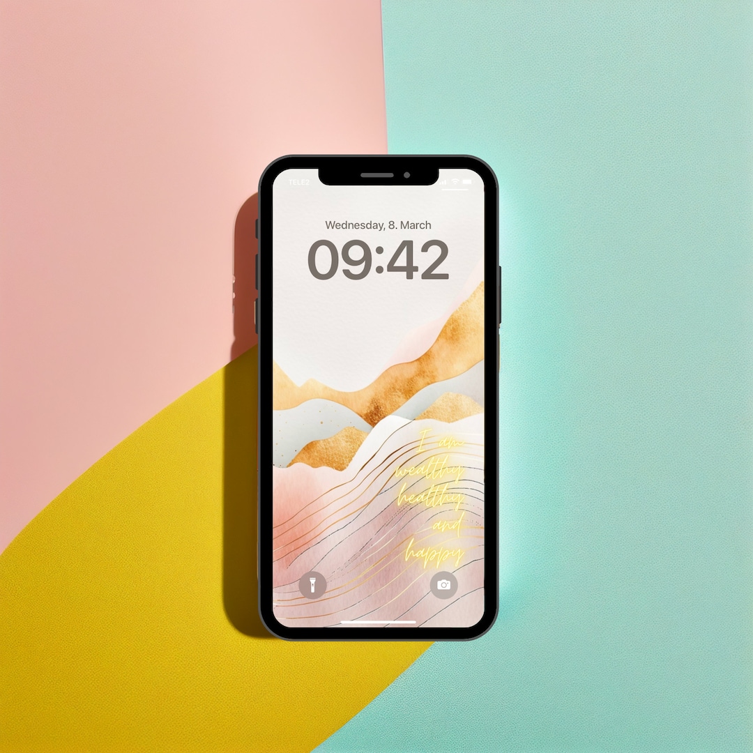 I Am Wealthy Healthy and Happy Wallpaper, Money Manifesting Phone ...