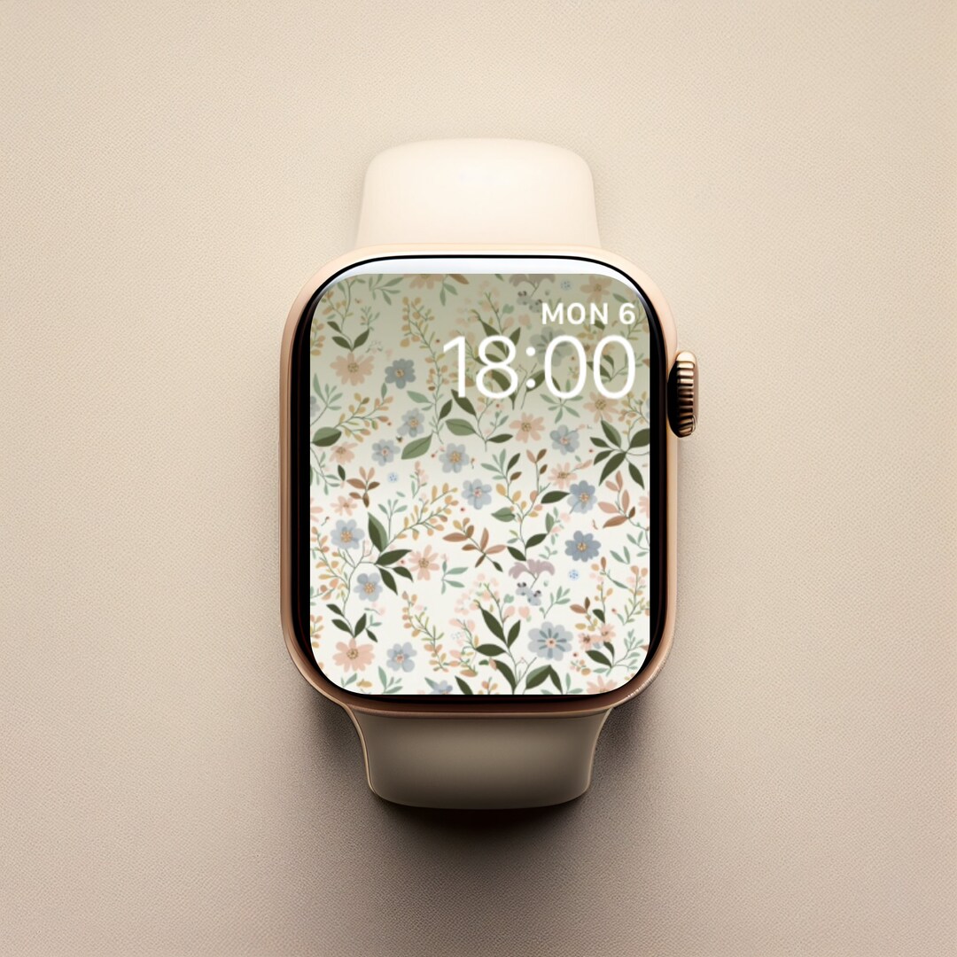 Floral Apple Watch Face, Feminine Watch Face Flowers, Watercolor Apple ...