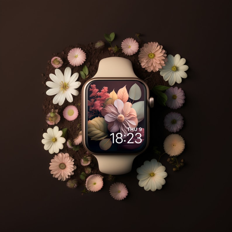 Apple Watch Face Flowers, Apple Watch Face, Digital Download Apple ...