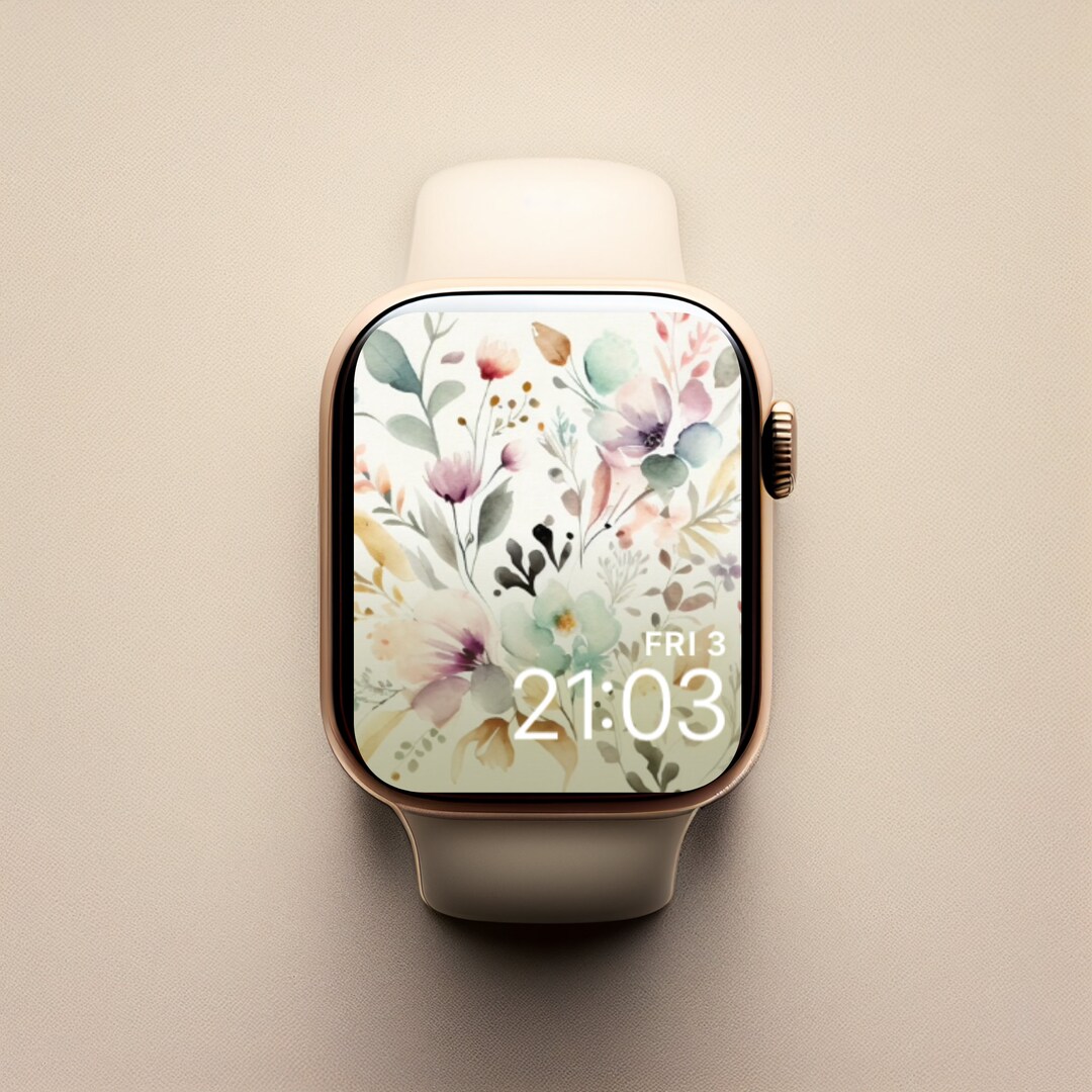 Watercolor Flowers Apple Watch Face, Apple Watch Face Flowers ...