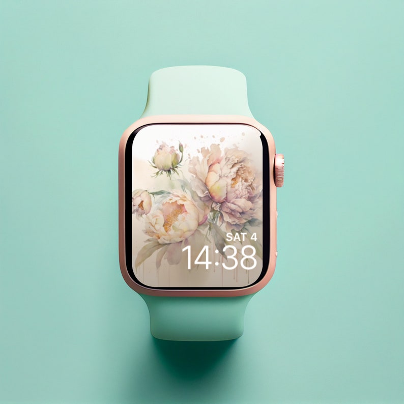 Watercolor Peonies Apple Watch Face, Feminine Watch Face Flowers ...