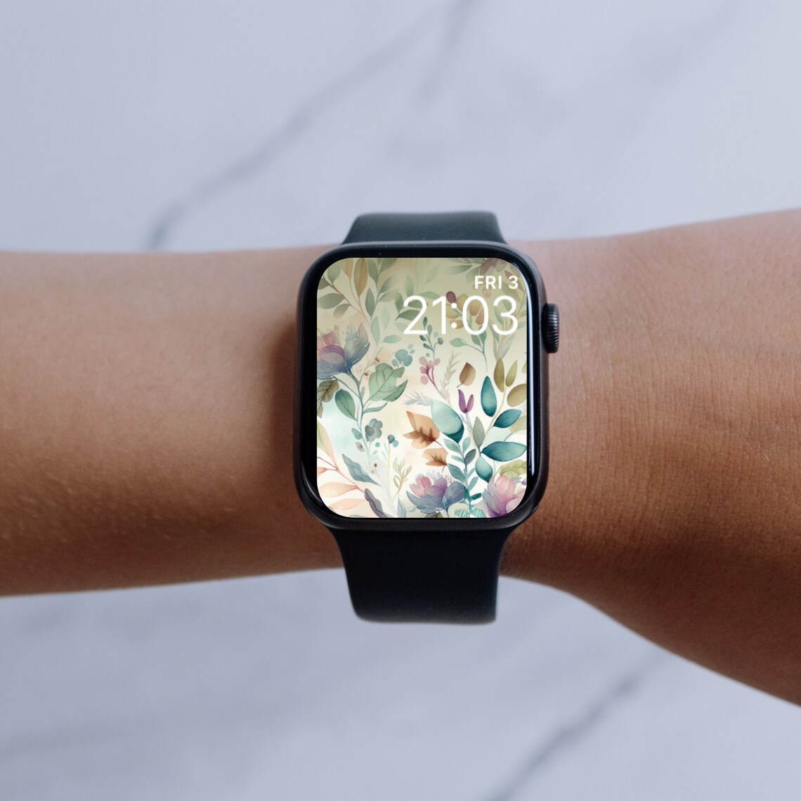 Watercolor Flowers Apple Watch Face, Apple Watch Face Flowers ...