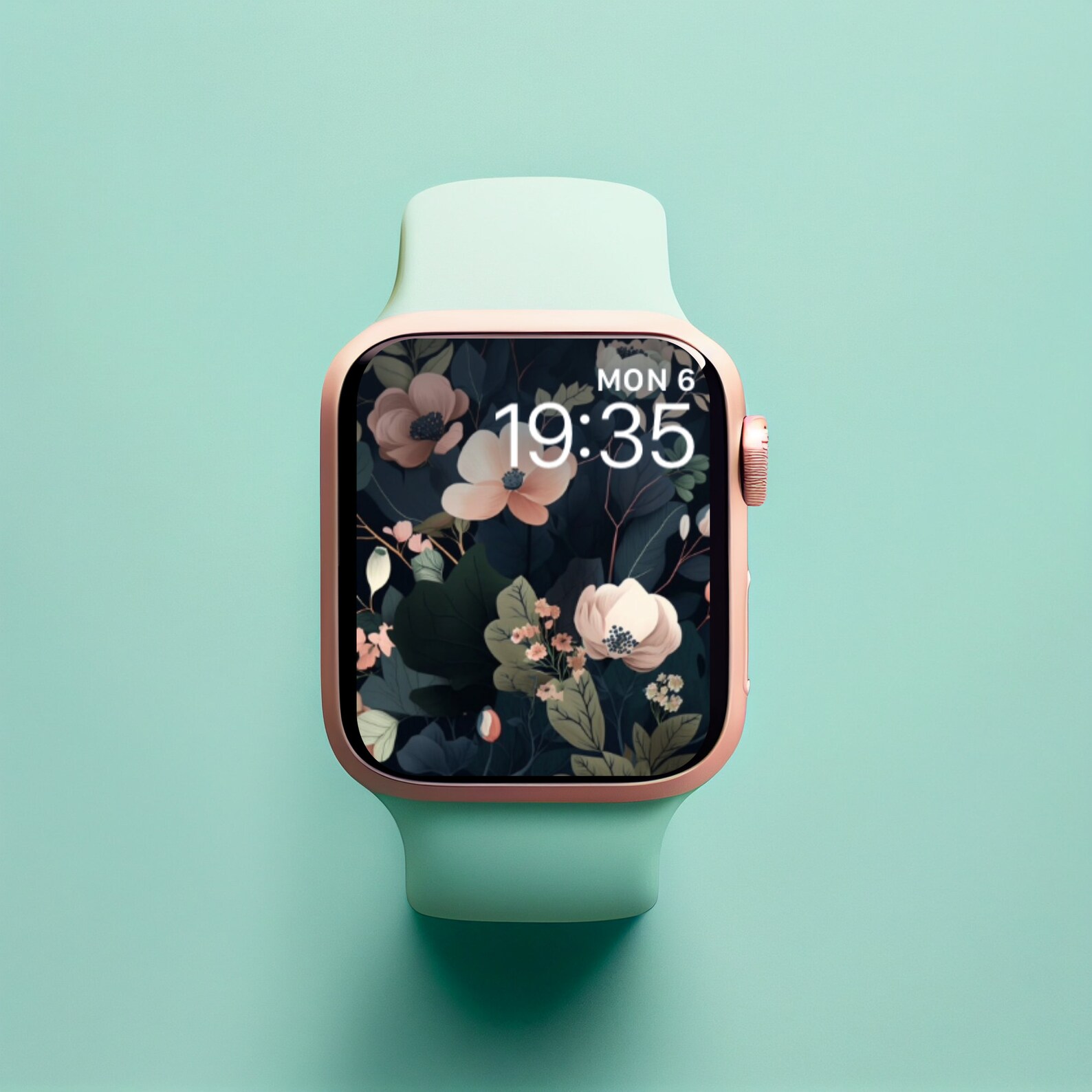 Floral Apple Watch Face, Feminine Watch Face Flowers, Watercolor Apple ...