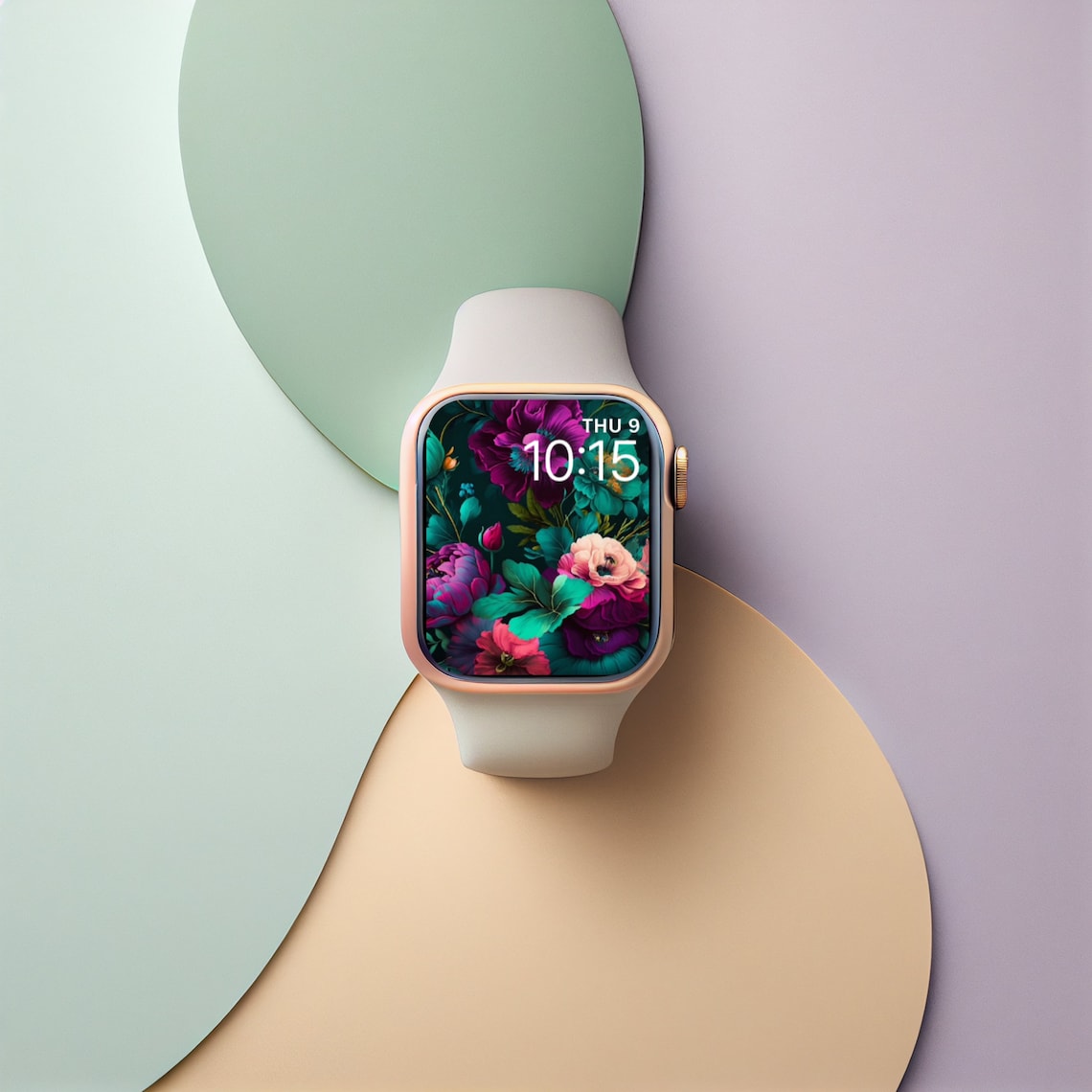 Floral Apple Watch Face, Art for Watch Face Flowers, Flowers Apple ...