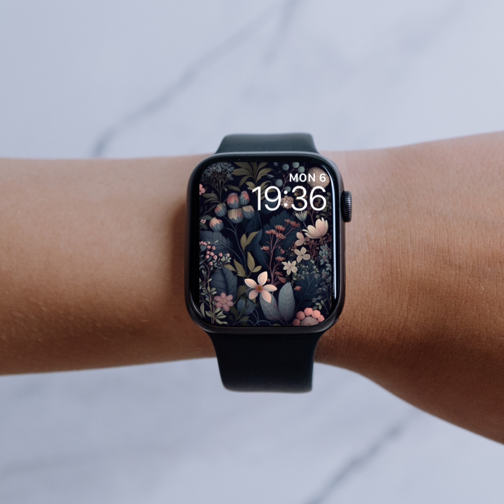 Floral Apple Watch Face, Feminine Watch Face Flowers, Watercolor Apple ...