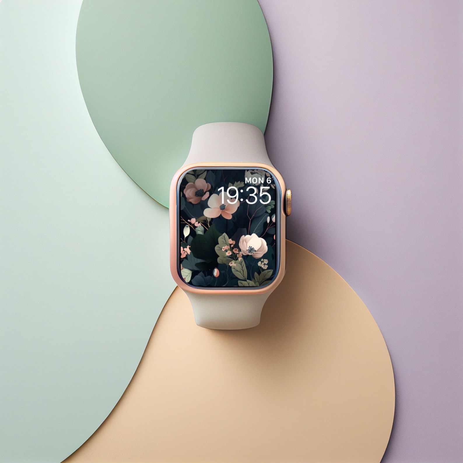 Floral Apple Watch Face, Feminine Watch Face Flowers, Watercolor Apple ...