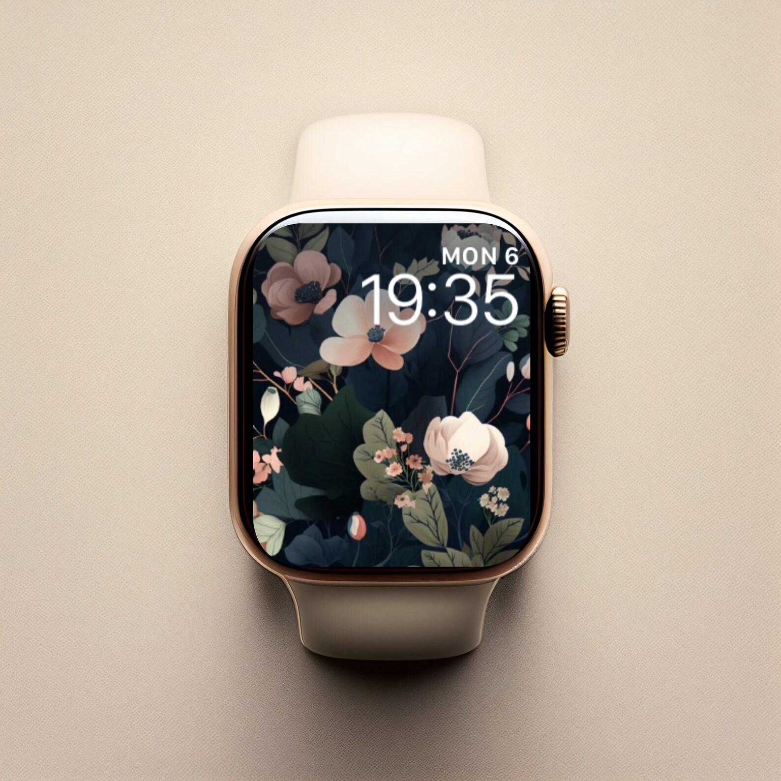Floral Apple Watch Face, Feminine Watch Face Flowers, Watercolor Apple ...