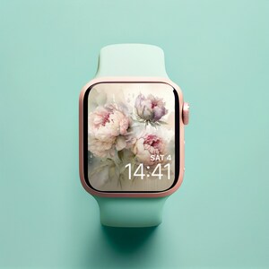 Watercolor Peonies Apple Watch Face, Feminine Watch Face Flowers ...