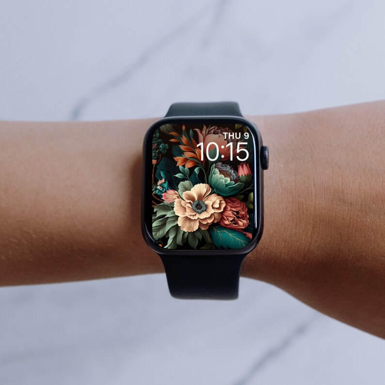 Floral Apple Watch Face, Art for Watch Face Flowers, Flowers Apple ...