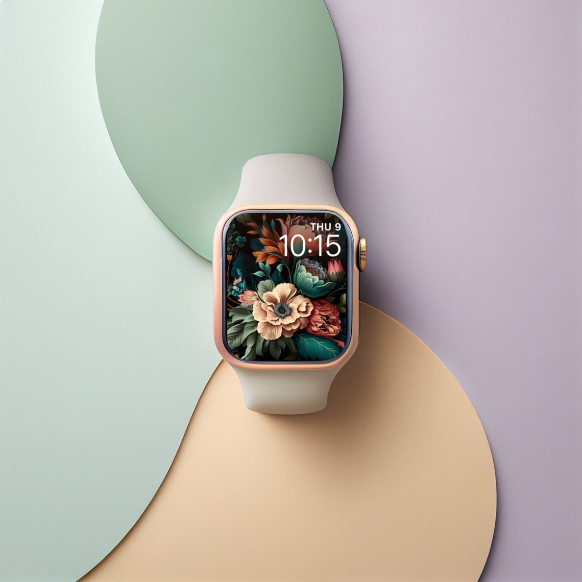 Floral Apple Watch Face, Art for Watch Face Flowers, Flowers Apple ...