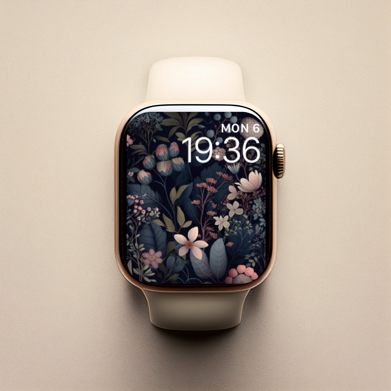 Floral Apple Watch Face, Feminine Watch Face Flowers, Watercolor Apple ...