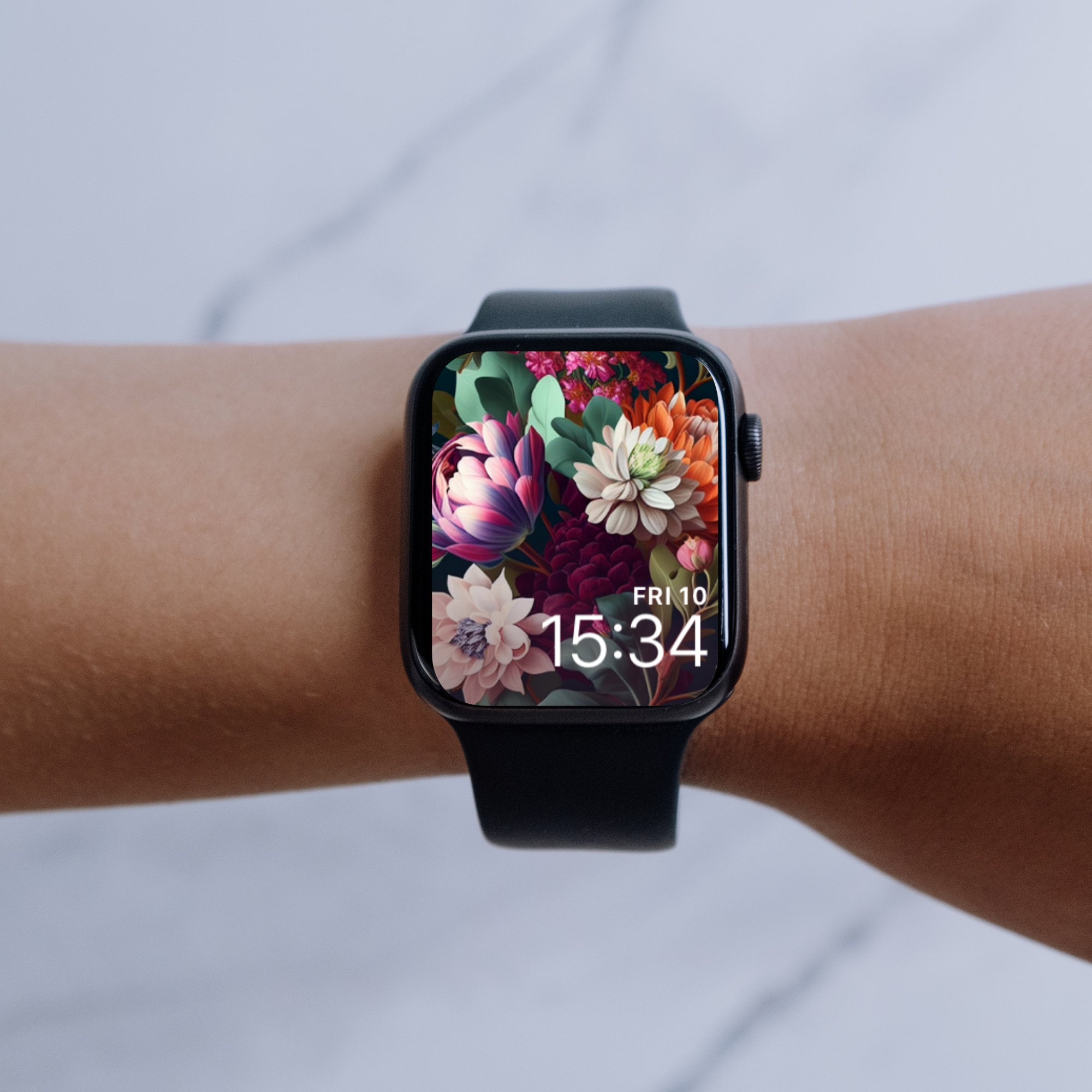 Abstract Apple Watch Face, Apple Watch Face, 3D Shapes, Blue Apple ...