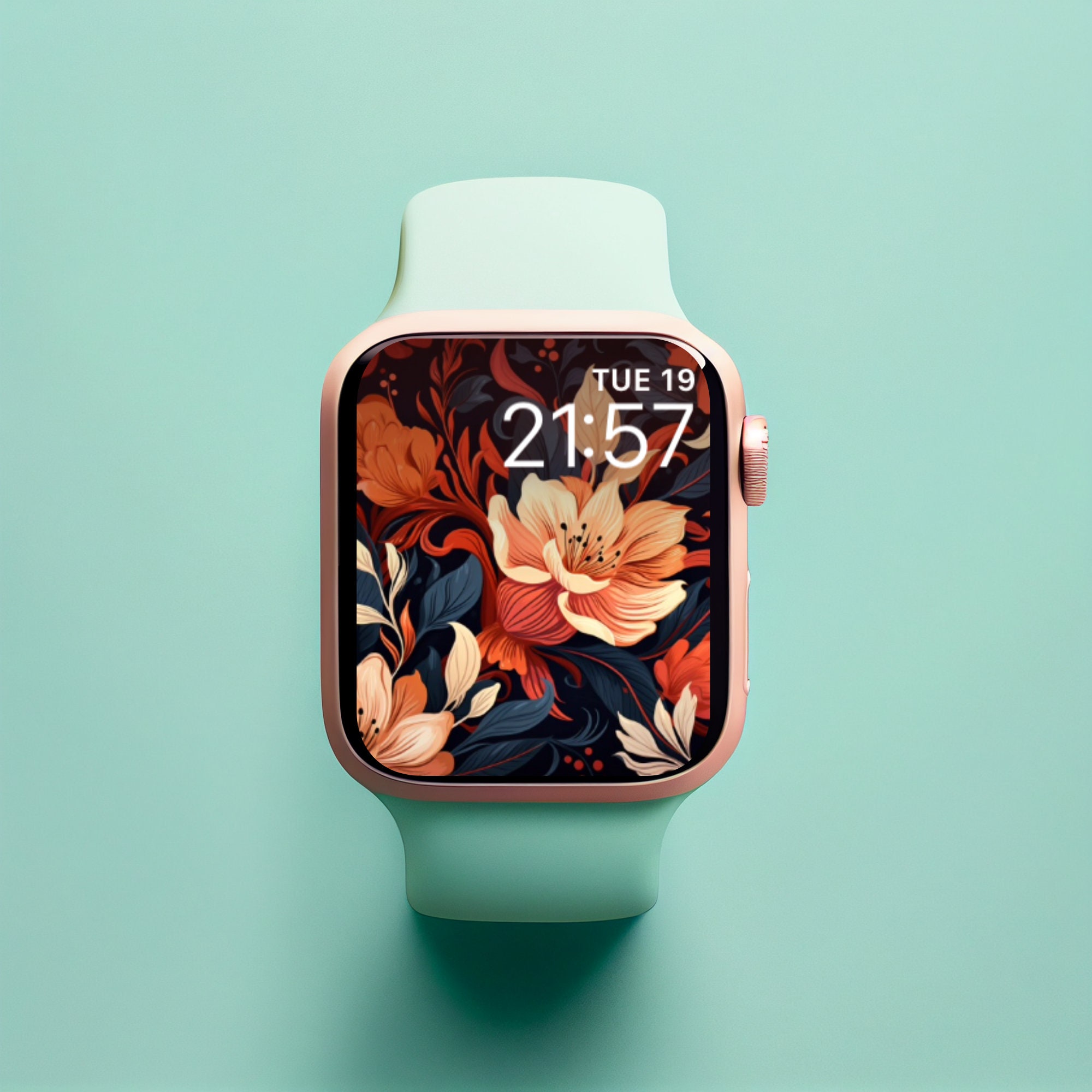 Feminine Watch Face, Autumn Watch Face, Floral Watch Face, Apple Watch ...
