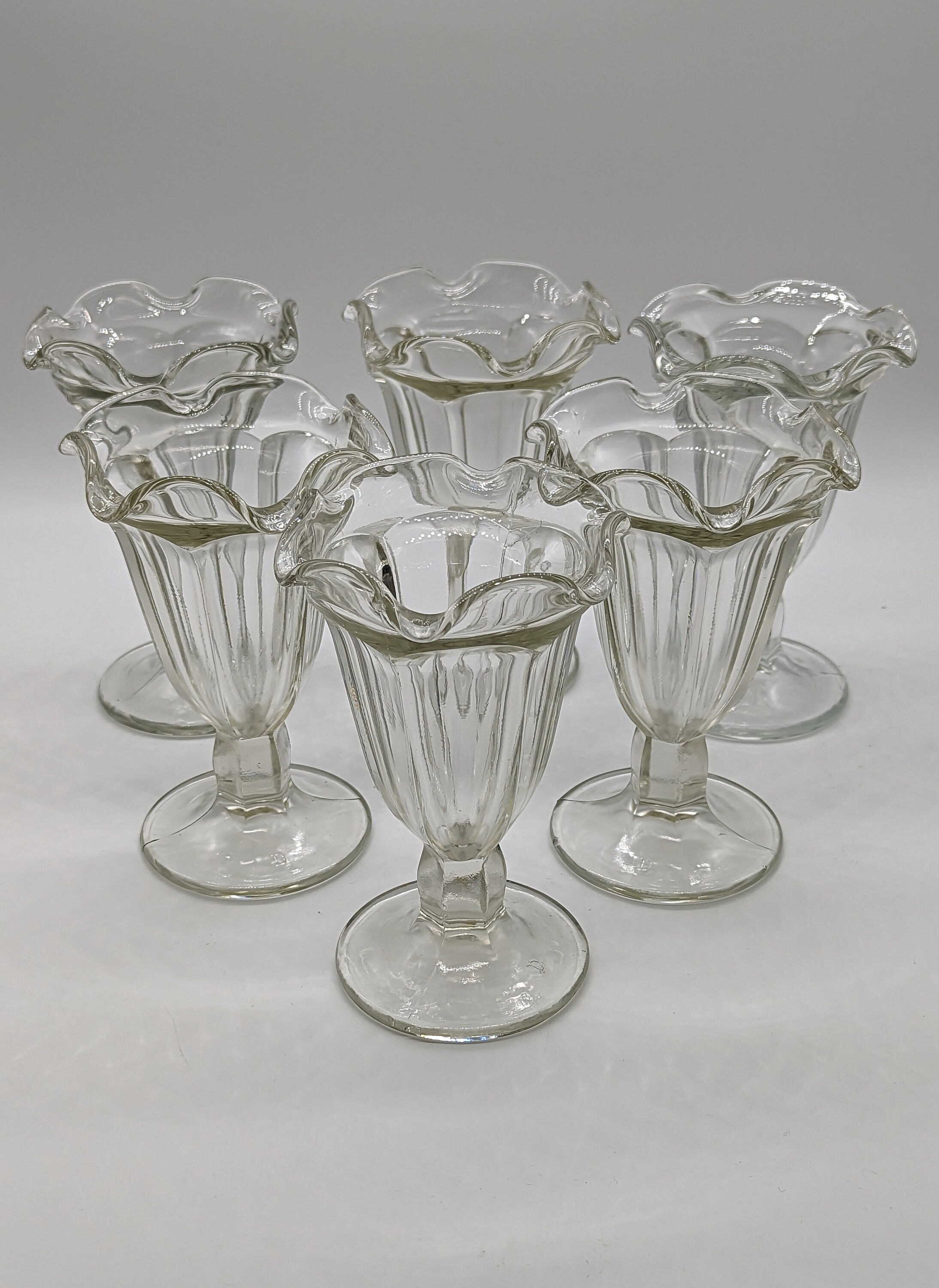 Set of 6 Vintage Parfait/sunday Glasses - Etsy