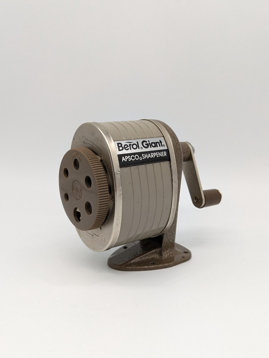 Vintage Berol giant 6-hole Pencil Sharpener, Dual Cutters, Tabletop/wall Mount, Versatile ...