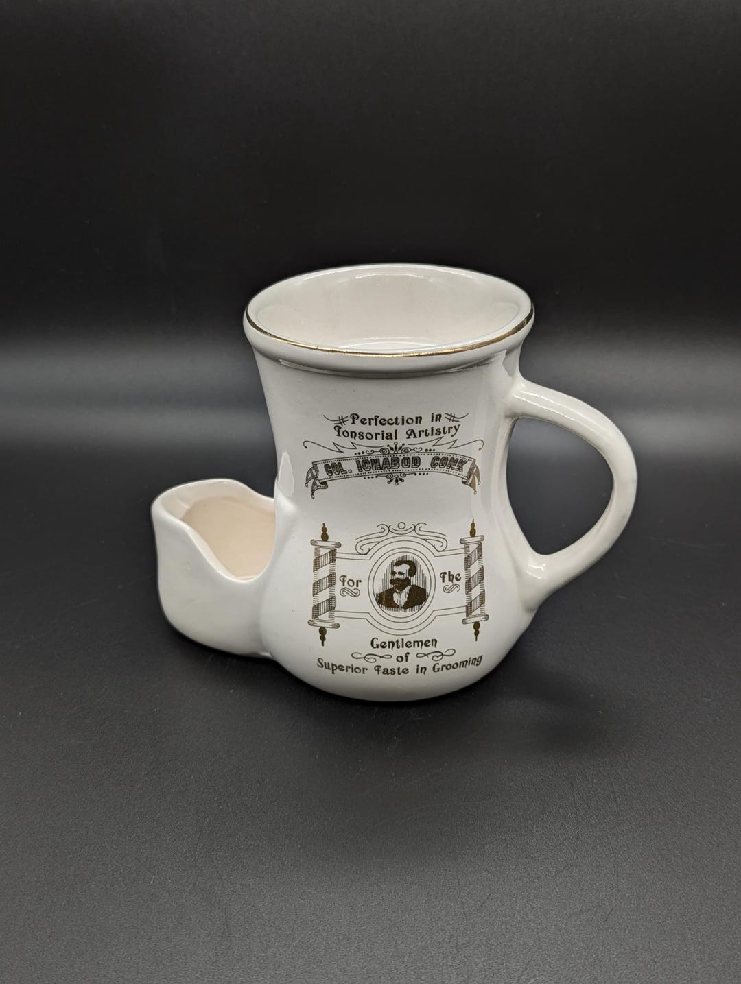 Vintage Colonel Ichabod Conk Shave Mug – Classic Ceramic Wet Shaving ...